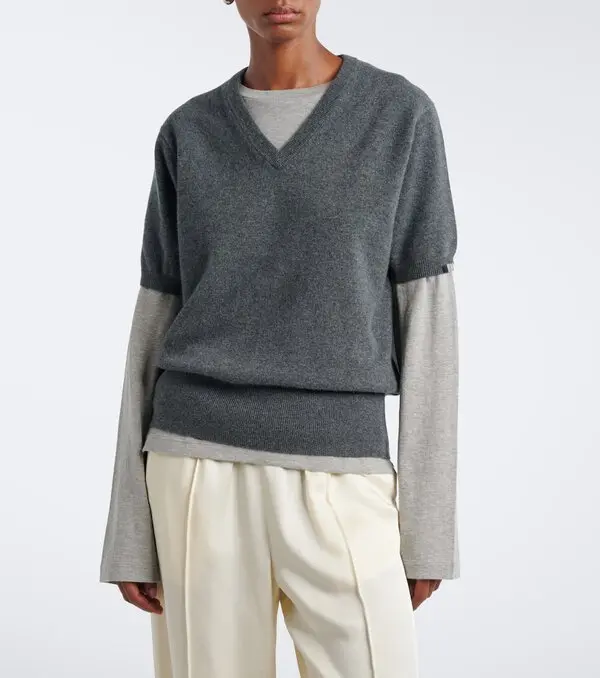 Extreme Cashmere N°490 Martina V-neck Cashmere-blend Sweater