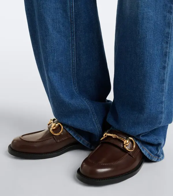 Gucci Boulevard Leather Penny Loafers