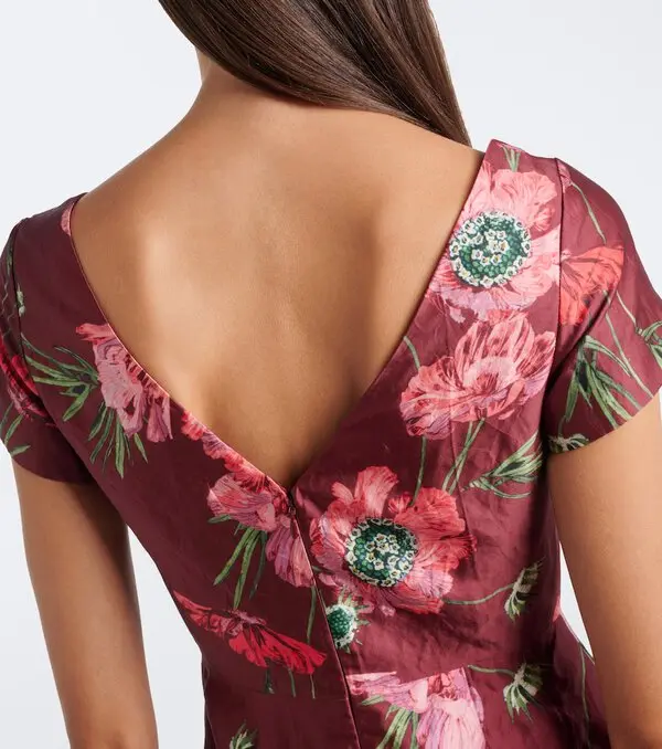 Erdem Floral Satin Gown