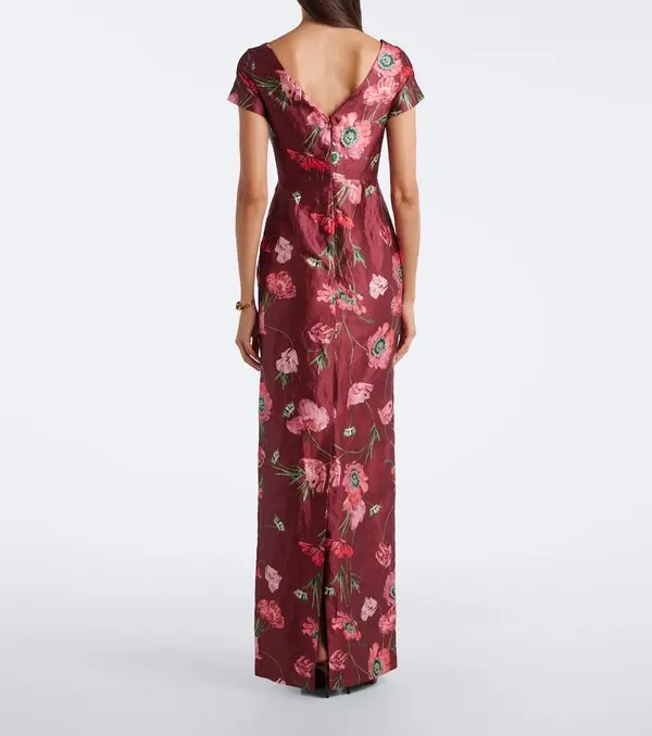 Erdem Floral Satin Gown