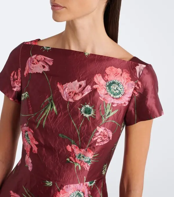 Erdem Floral Satin Gown