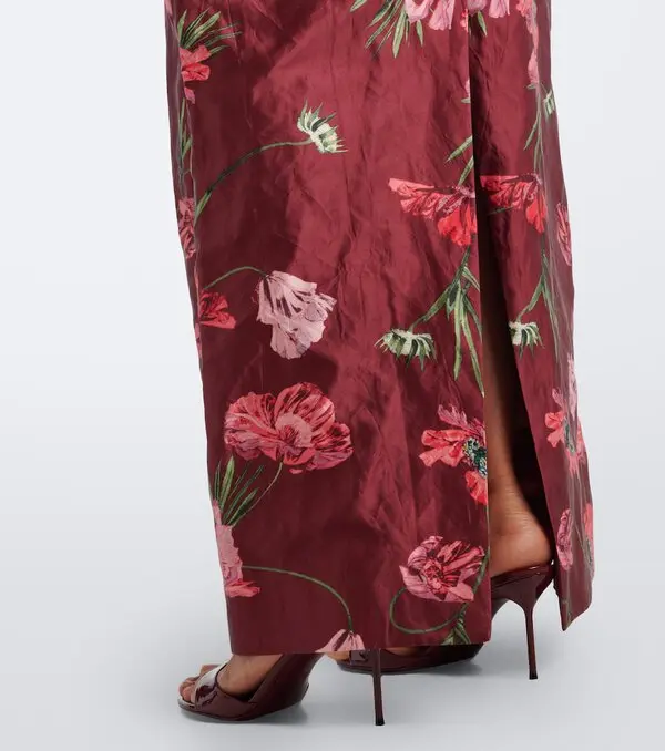 Erdem Floral Satin Gown