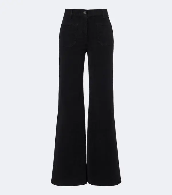 NILI LOTAN Florence Corduroy Wide-leg Pants - Black
