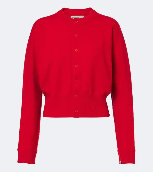 Extreme Cashmere N°257 Blouson Cashmere-blend Cardigan - Red