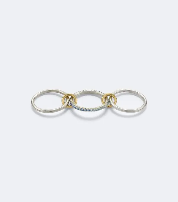 SPINELLI KILCOLLIN Tigris Sterling And 18kt Gold Ring With Sapphires