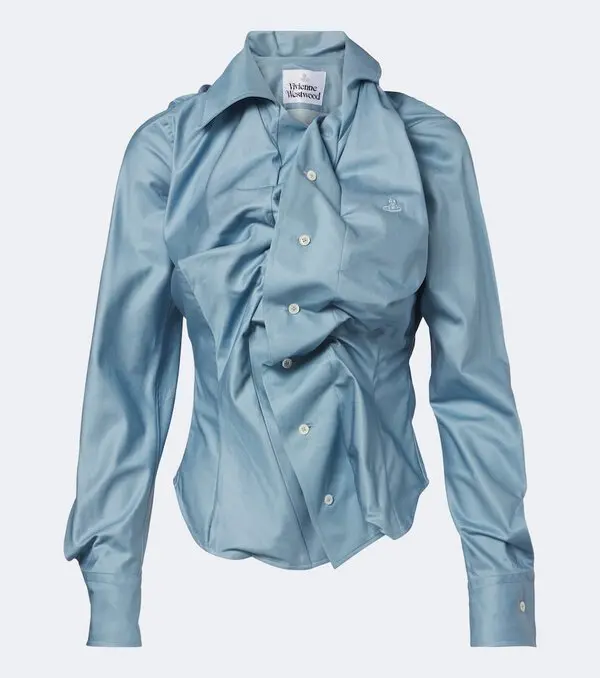 VIVIENNE WESTWOOD Cotton Poplin Shirt - Blue