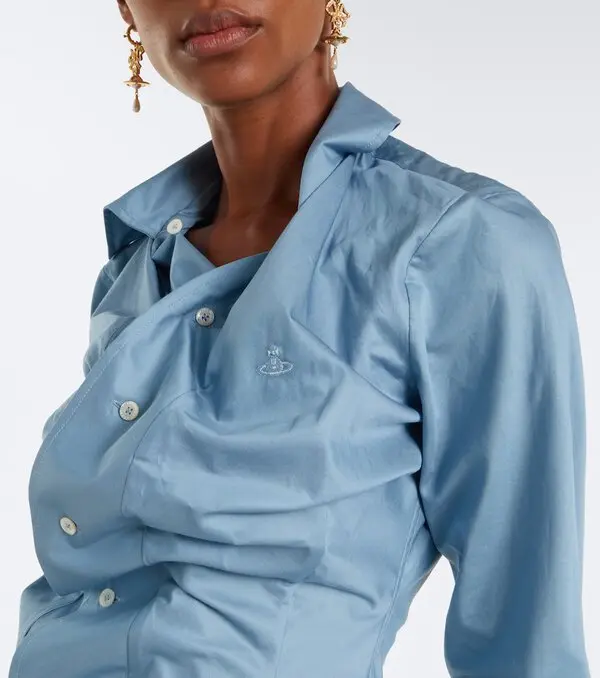 VIVIENNE WESTWOOD Cotton Poplin Shirt - Blue