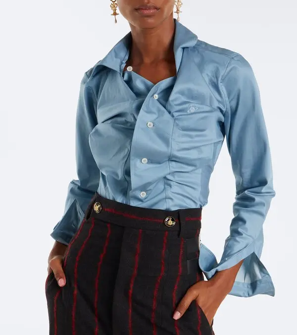 VIVIENNE WESTWOOD Cotton Poplin Shirt - Blue