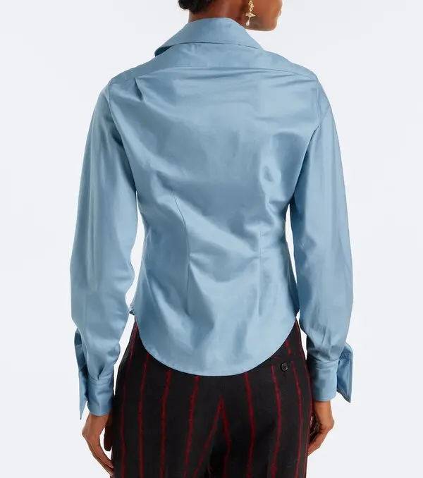 VIVIENNE WESTWOOD Cotton Poplin Shirt - Blue