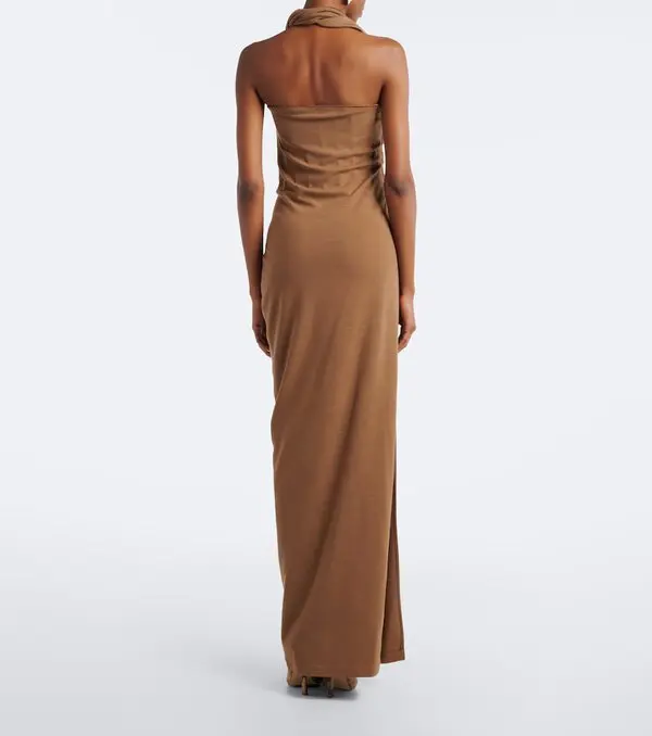 Magda Butrym Appliqué Wool-blend Gown