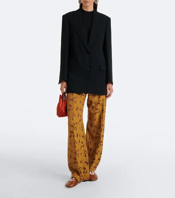 Dries Van Noten Floral Wide-leg Pants