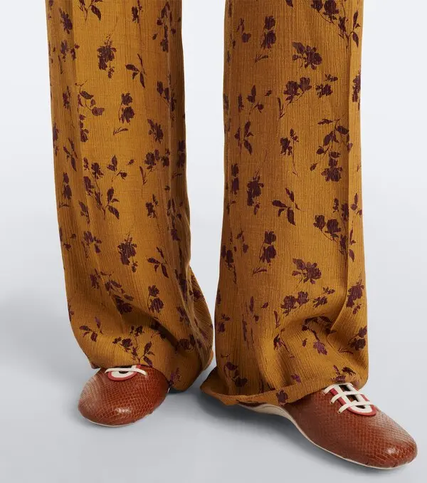 Dries Van Noten Floral Wide-leg Pants
