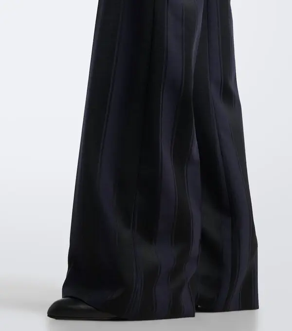 VIVIENNE WESTWOOD Ray Striped Virgin Wool Flared Pants