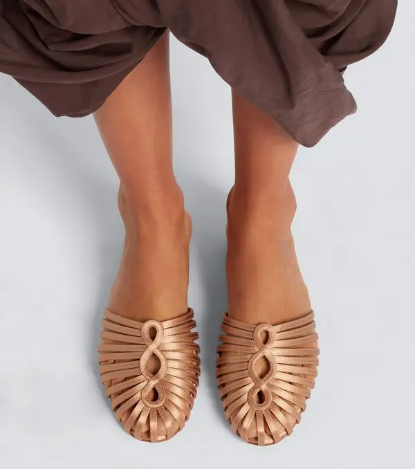 AQUAZZURA Sweet Surrender Satin Mules