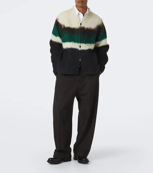 Sacai Wool-blend Polo Sweater
