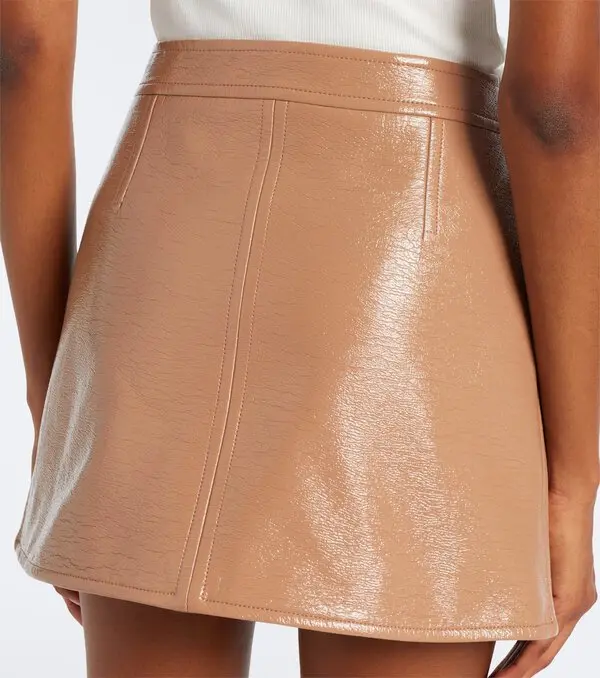COURREGES Redition Vinyl Mini Skirt - Brown