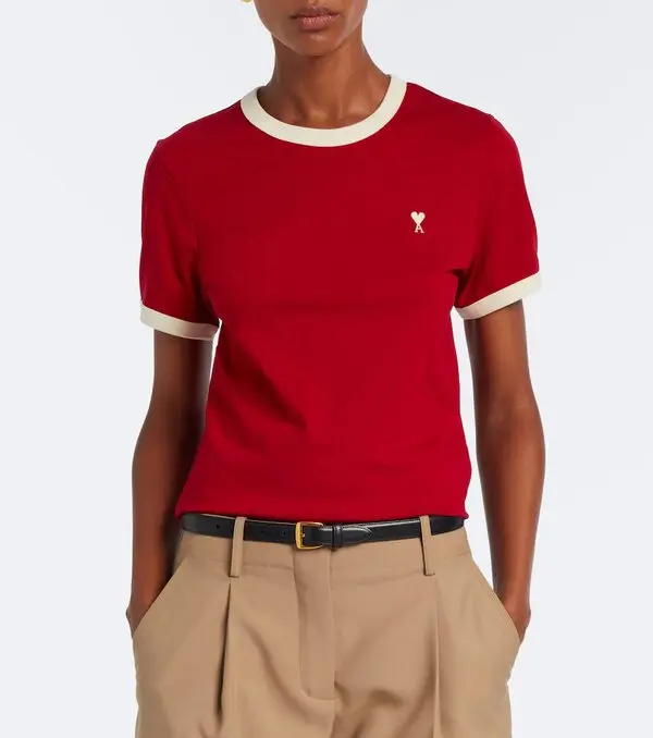AMI Paris De Cour Cotton Jersey T-shirt