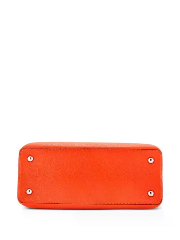 LOUIS VUITTON Capucines Leather Satchel - Orange