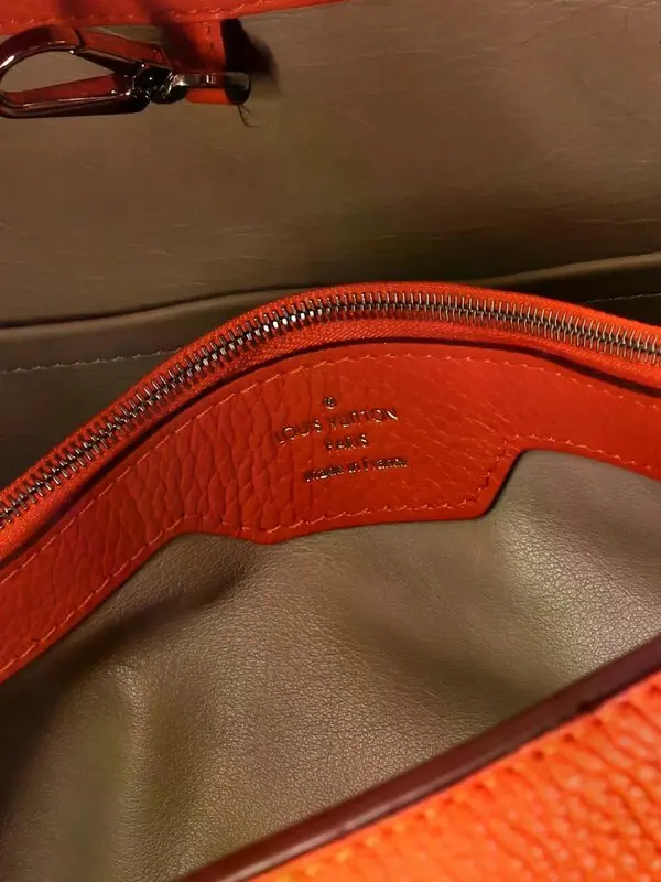 LOUIS VUITTON Capucines Leather Satchel - Orange