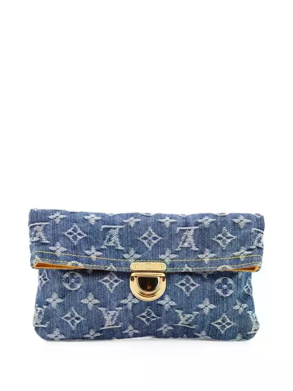 LOUIS VUITTON Denim Monogram Clutch Bag