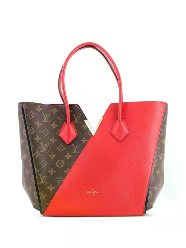 LOUIS VUITTON Kimono Handbag Monogram Canvas And Leather Mm Tote Bag - Brown