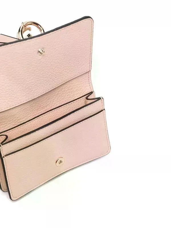 Chloé Logo-charm Leather Wallet - Neutrals