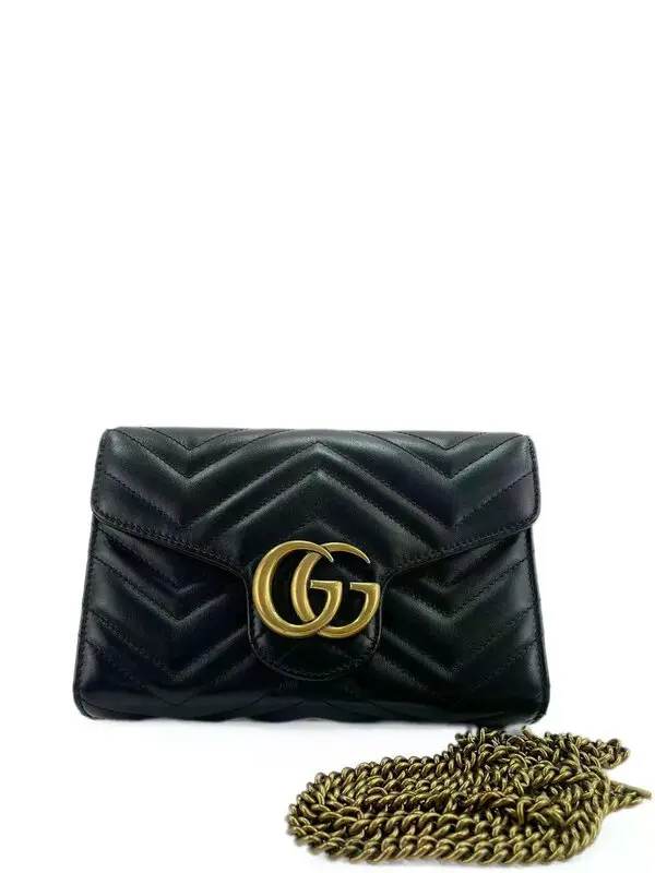 Gucci 2016 Gg Marmont Two-way Leather Shoulder Bag