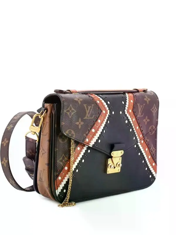 LOUIS VUITTON Pochette Metis Limited Edition Brogue Reverse Monogram Canvas And Leather Crossbody Bag - Brown