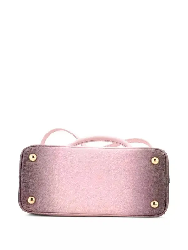 Prada Galleria Double Zip Saffiano Leather Tote Bag - Pink