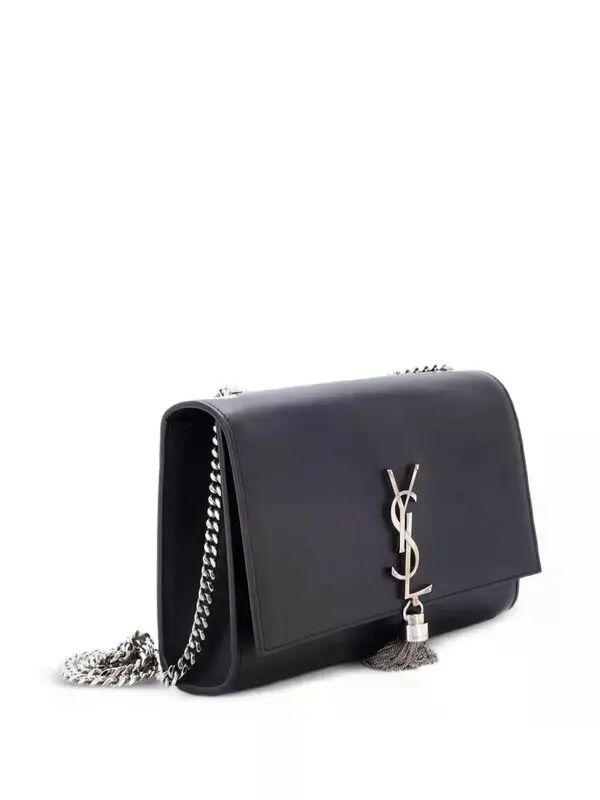 Saint Laurent Monogram Tassel Crossbody Bag - Black