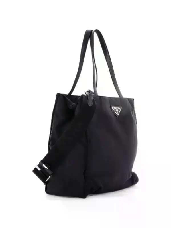 Prada Padded Convertible Re-nylon With Leather Medium Tote Bag