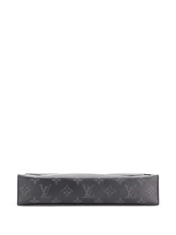 LOUIS VUITTON Monogram Eclipse Canvas Pochette Voyage Mm Clutch Bag - Black