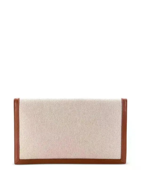 Saint Laurent Uptown Pouch Canvas Clutch Bag