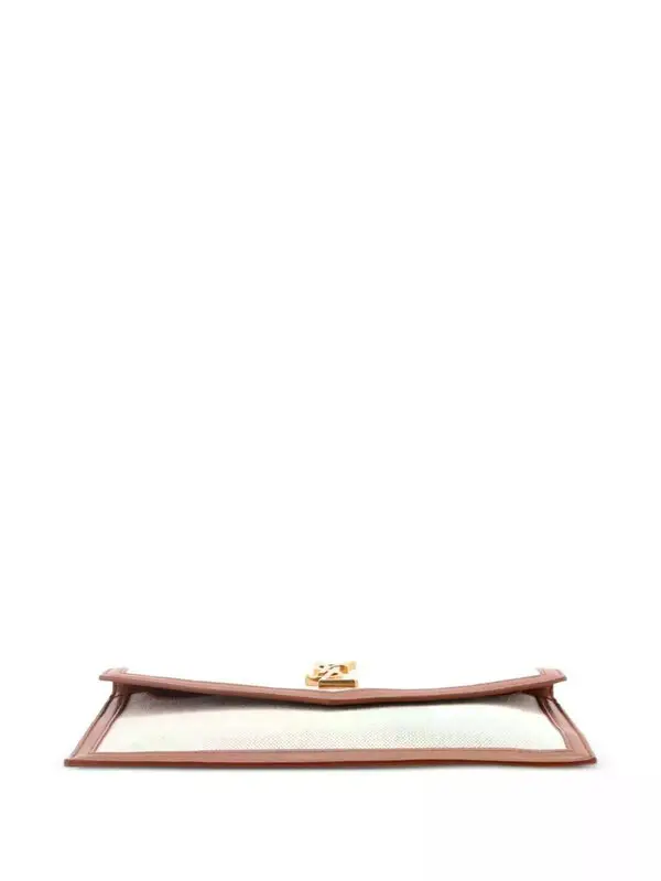 Saint Laurent Uptown Pouch Canvas Clutch Bag