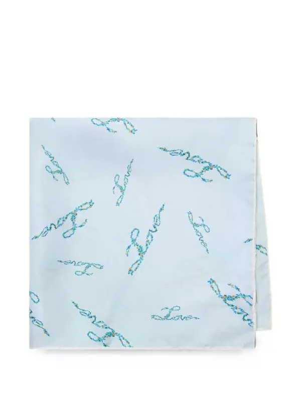 Paul Smith Light- Love-print Bandana - Blue