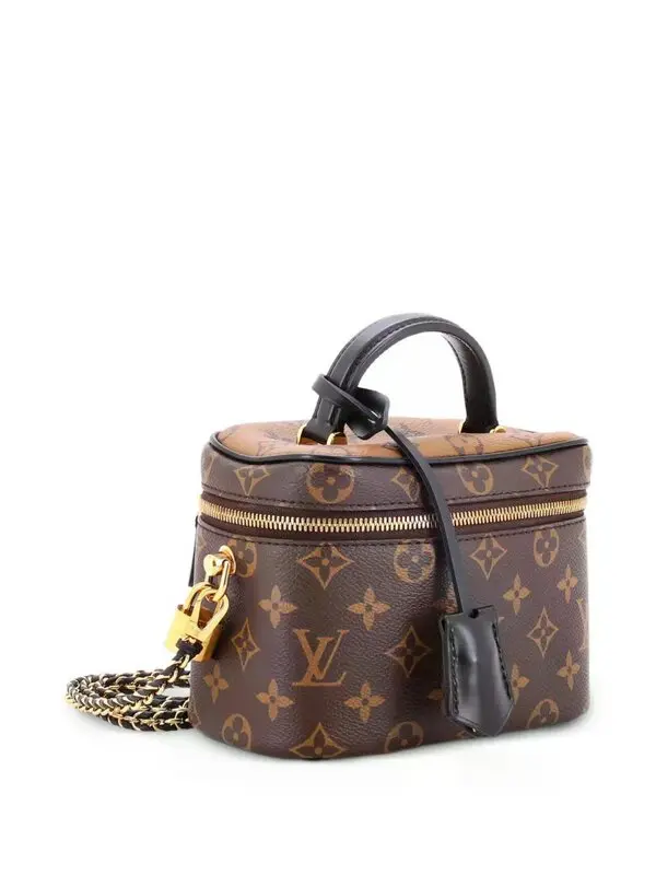 LOUIS VUITTON Vanity Handbag Reverse Monogram Canvas Pm Satchel