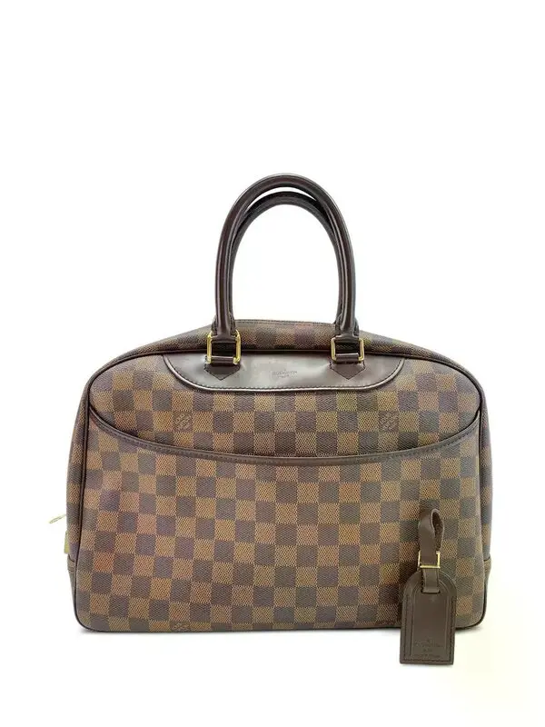 LOUIS VUITTON 2007 Damier Ebene Deauville Tote Bag