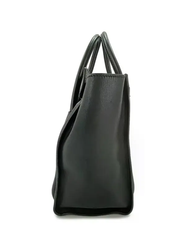 Celine Luggage Micro Shopper Tote Bag - Black