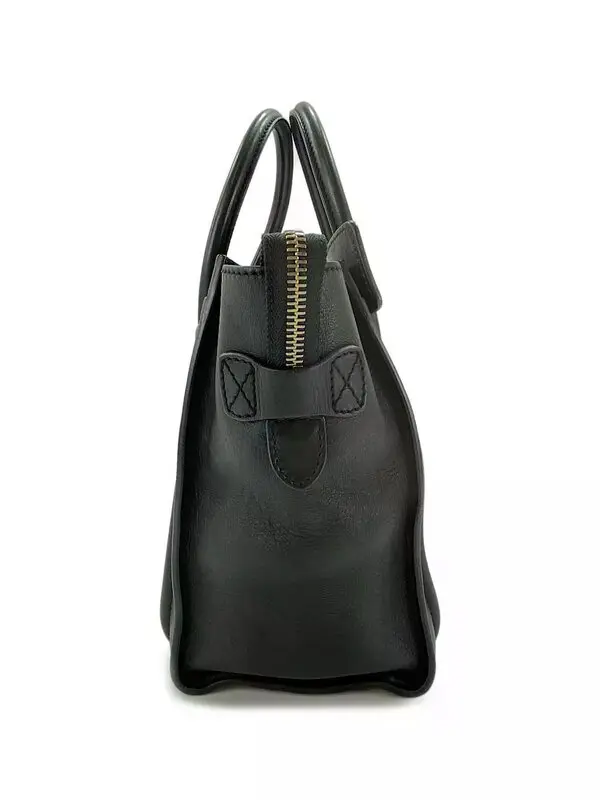 Celine Luggage Micro Shopper Tote Bag - Black