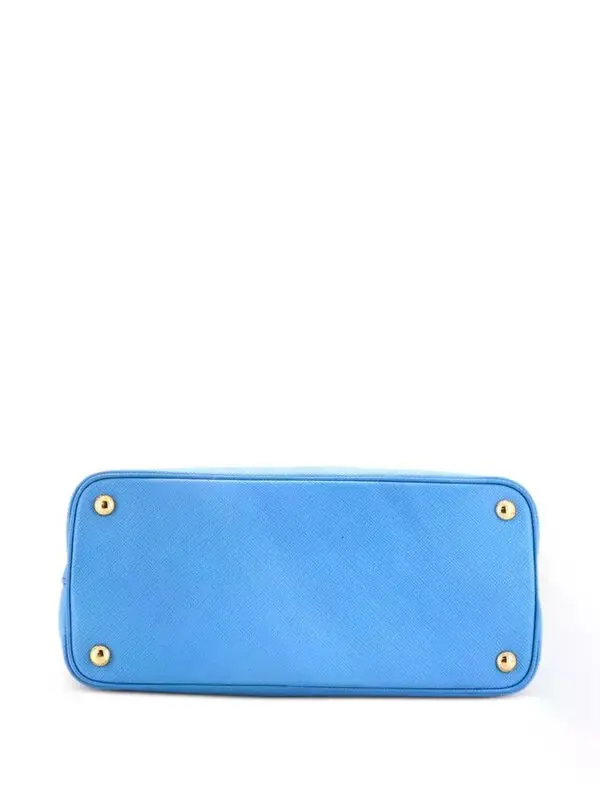 Prada Saffiano Leather Small Tote Bag - Blue