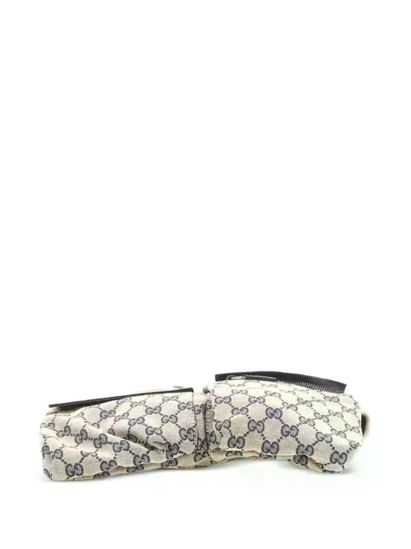 Gucci Vintage Double Gg Canvas Belt Bag - Blue