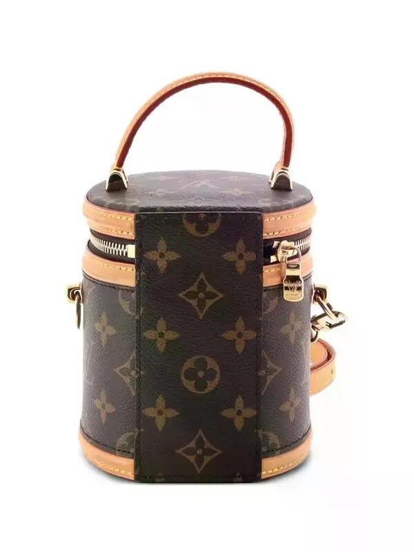 LOUIS VUITTON Cannes Handbag Monogram Canvas Nano Satchel - Brown