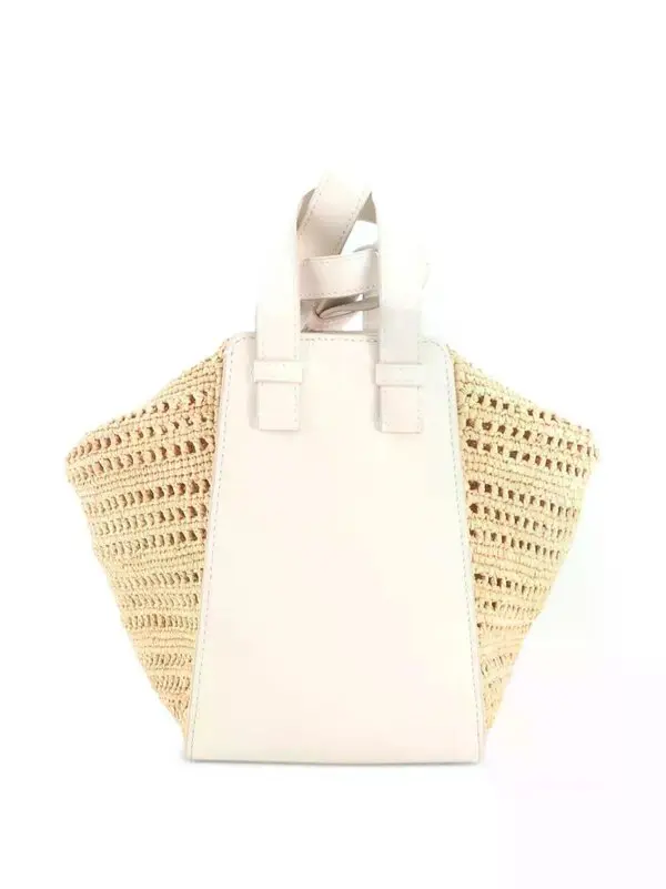 Loewe Hammock Raffia Compact Hobo Bag - Neutrals