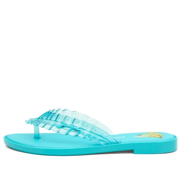 Melissa X Ganni Leopard Flip Flop Slim - Blue