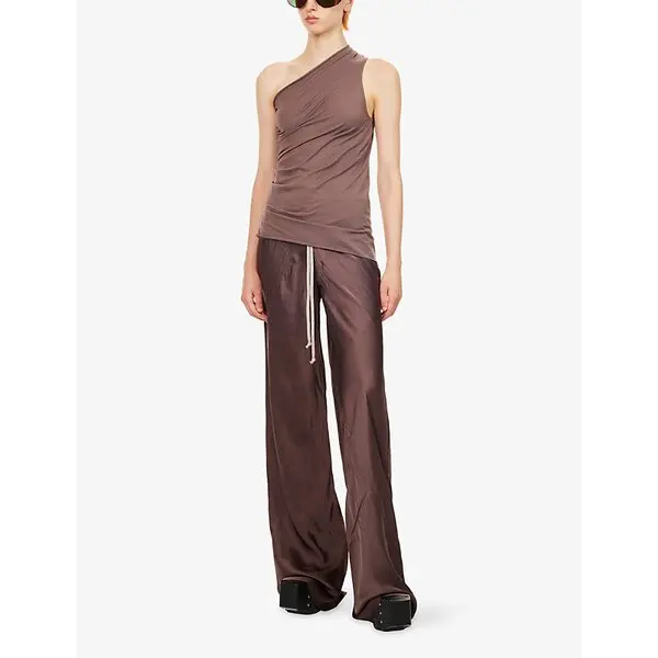 Rick Owens Athena Asymmetrical Draped Tank Top