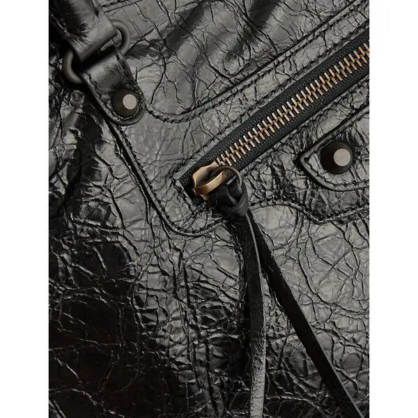Balenciaga Le City Medium Leather Tote Bag - Black