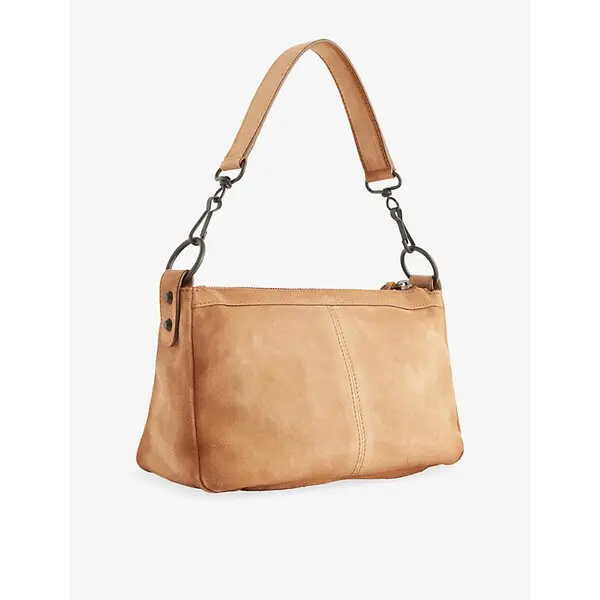 Balenciaga Le City Moto Mini Suede Cross-body Bag - Camel
