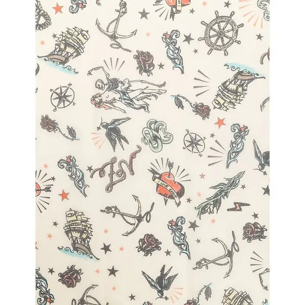 Zadig&Voltaire Kerry Tattoo-print Woven Scarf