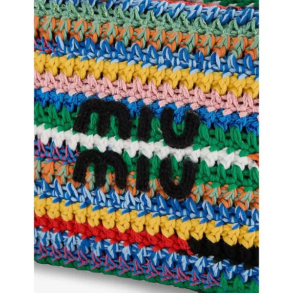 Miu Miu Multicoloured Crochet Cotton Pouch