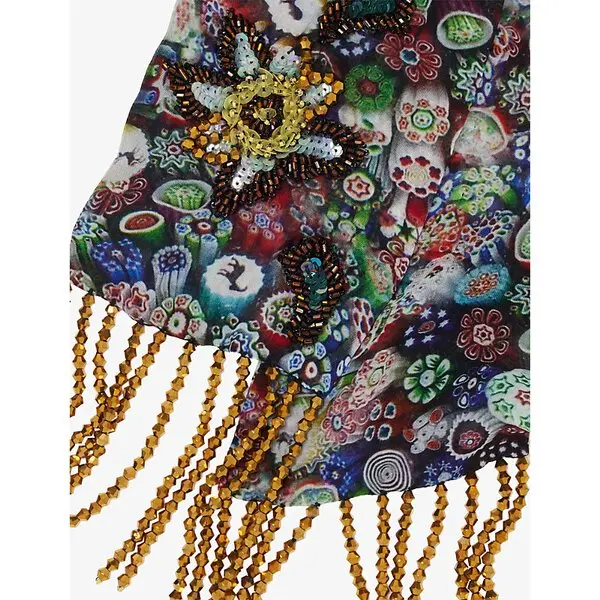 Dries Van Noten Fani Embellished Woven Scarf